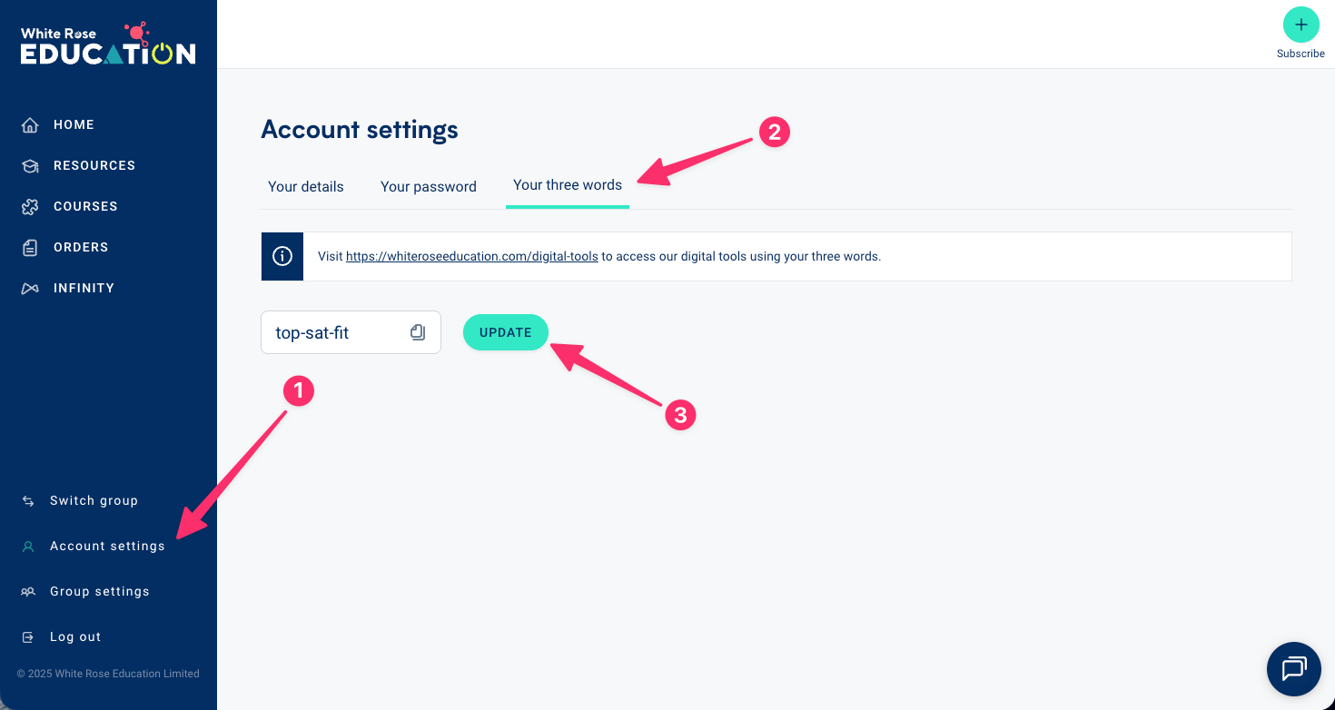 Digital tools & Your three words