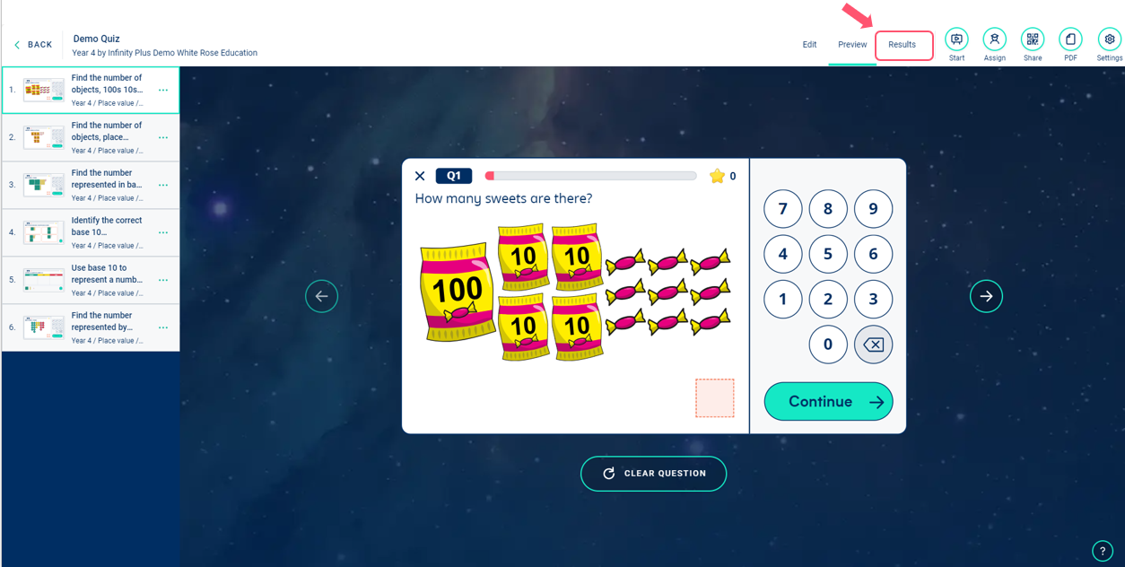 How to view quiz results