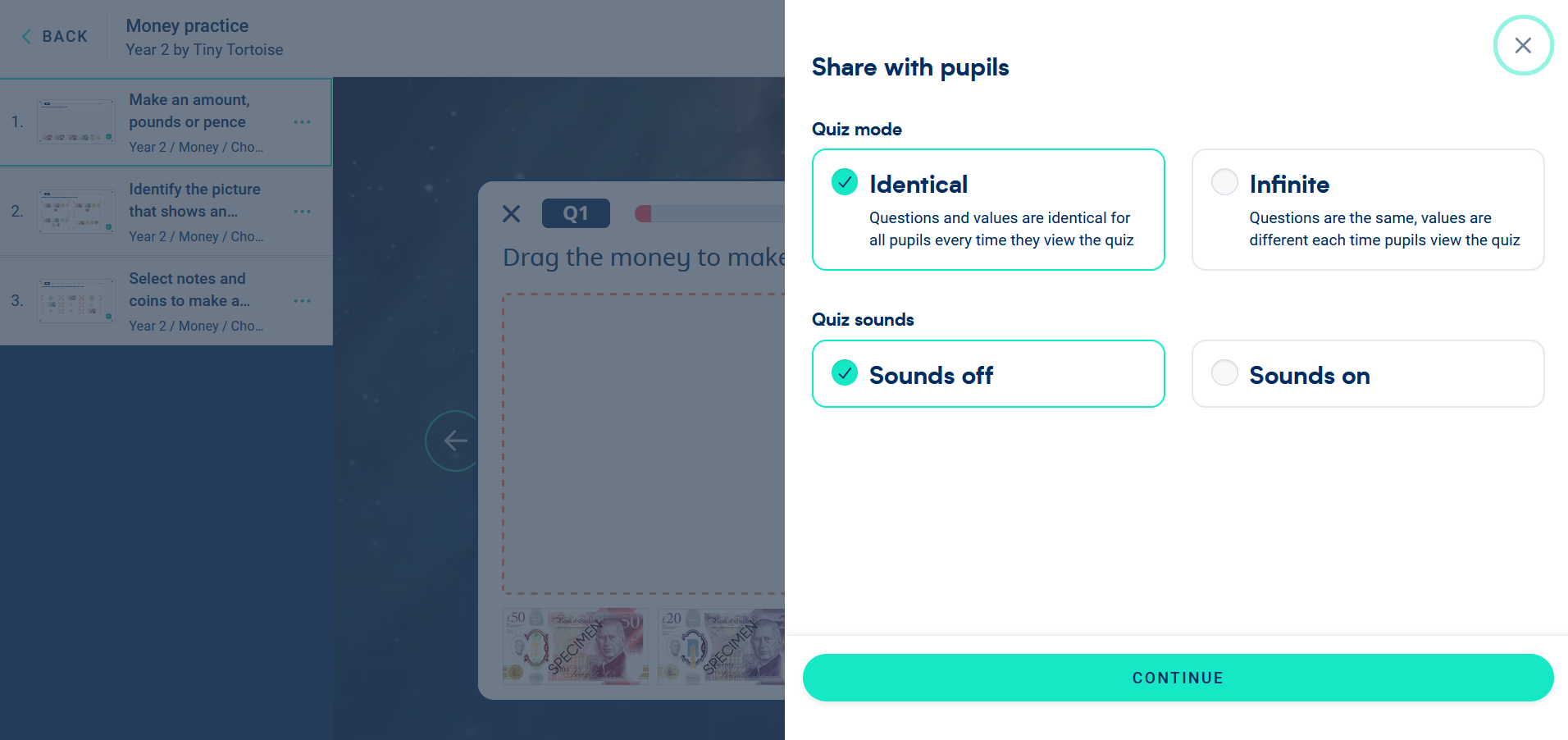 How to give pupils access to your quiz
